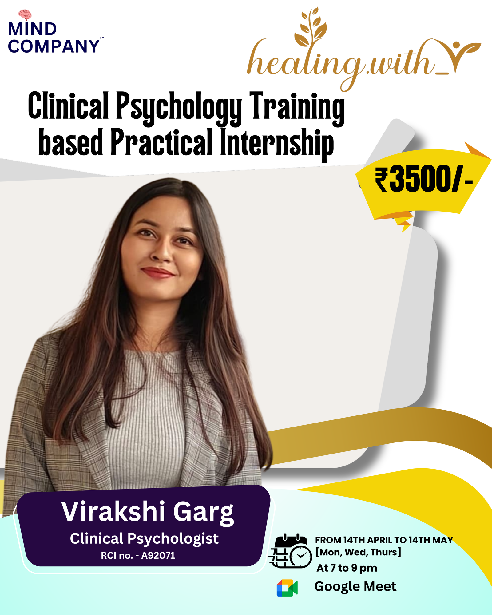 1-Month Clinical Psychology Training based Internship – Mind Company